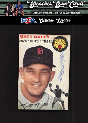 1954 Topps 88 Matt Batts Auto Trimmed | eBay