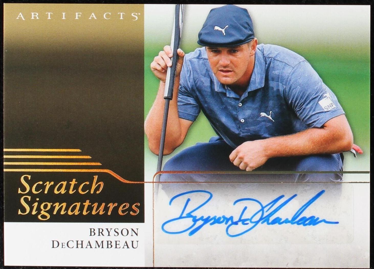 2021 Upper Deck Artifacts - Scratch Signatures Bryson DeChambeau #SS-BD ...