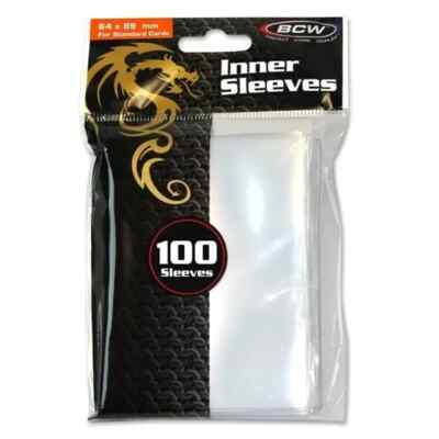 (300) BCW Standard Inner Card Sleeves 64x89mm Fits Inside Standard ...