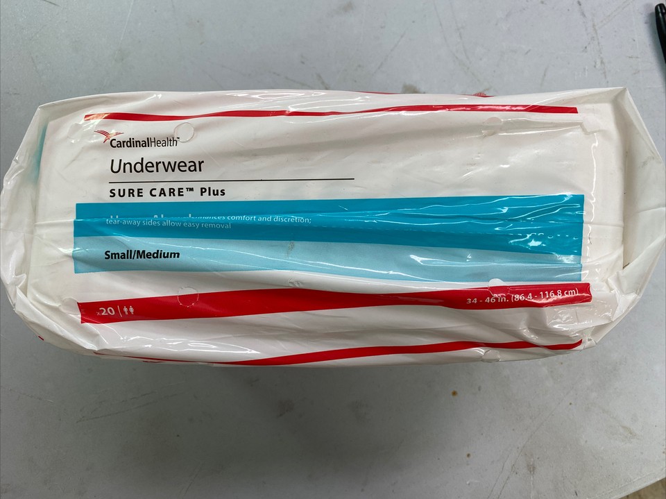 NIB CARDINAL HEALTH SURE CARE PLUS HEAVY ABSORBENCY UNDERWEAR DIAPER ...