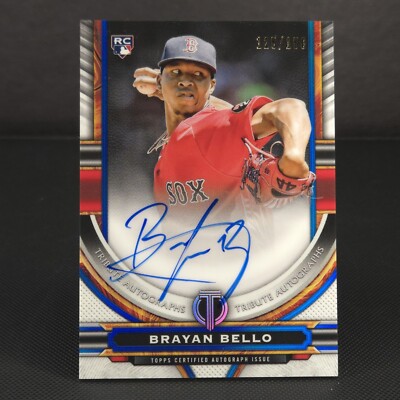 2023 Topps MLB Tribute Brayan Bello RC Blue Rookie Auto 125/150 Boston ...