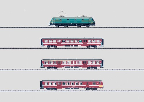 Marklin Digital HO 26530 SNCB Ser 25 Loco w/ 3 M2 commuter Cars Free ...