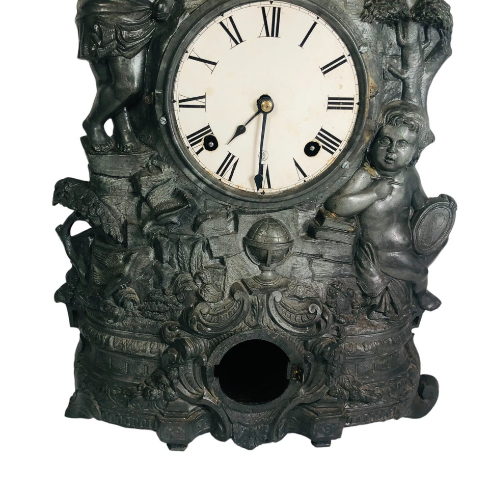 Waterbury Clock c. 1856 - Nicholas Muller - Cast Iron Figural Front ...