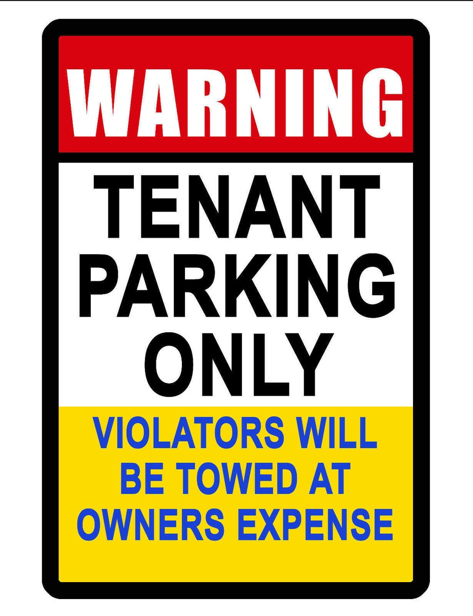 Tenant Parking Only Sign Parking Signs Tenant Parking Deter Illegally