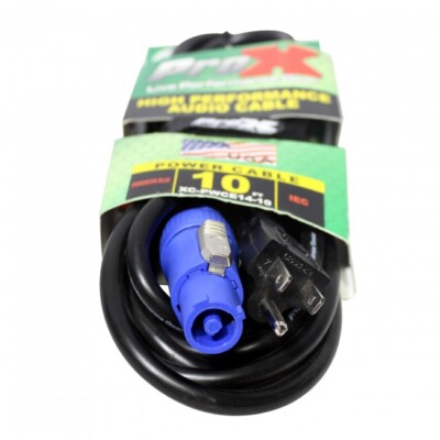 ProX 10 Ft. 14 AWG Performance Power Cord NEMA 5-15 Edison to PowerCon ...