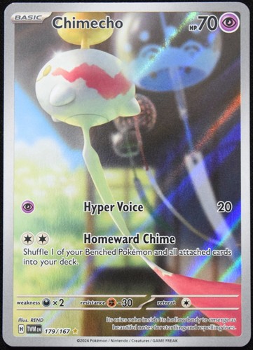 Pokemon TCG Chimecho 179/167 Twilight Masquerade Illustration Rare Card ...
