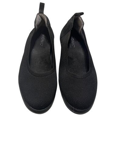 Vionic Womens Black Mesh Slip-On Wedge Shoes | eBay