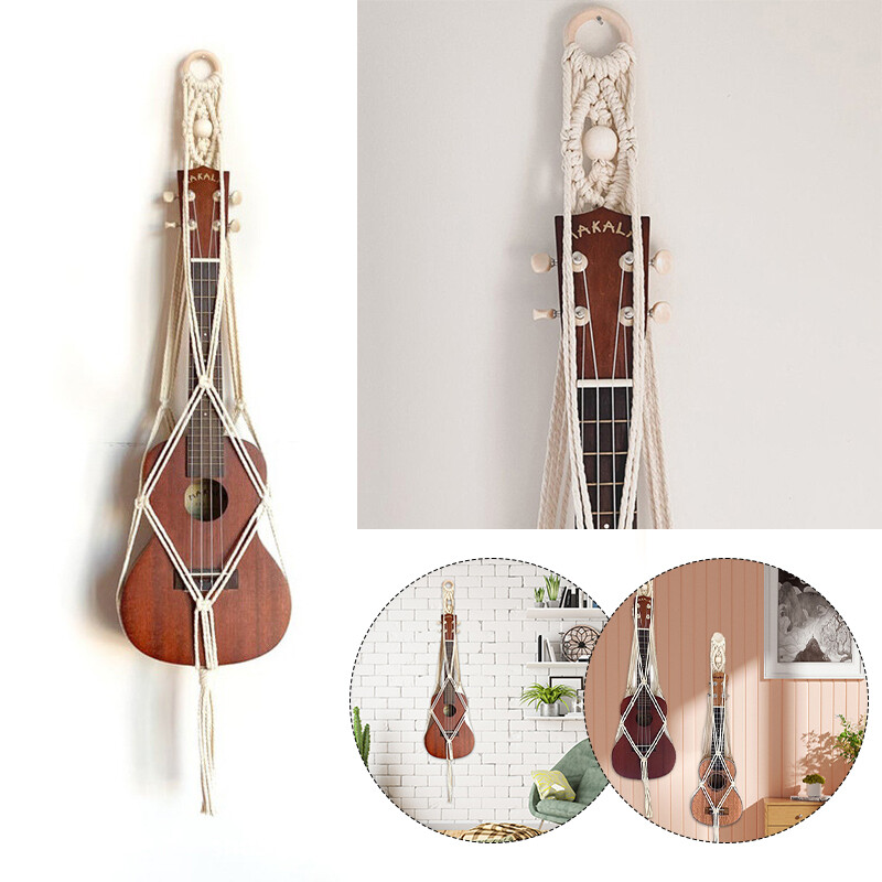 Bohemian Woven Wall Hanging Tapestry Guitar Musical Instrument Hanging ...