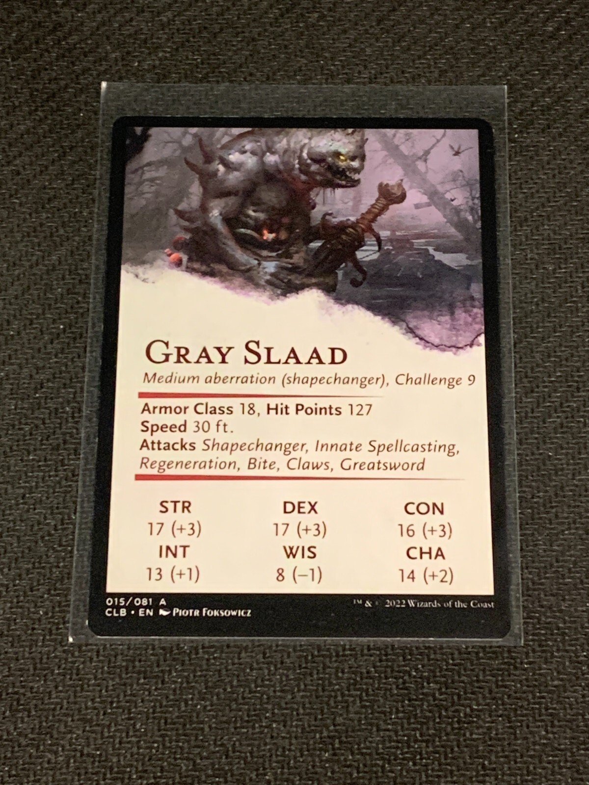MTG Gray Slaad Art Card Art Series: Commander Legends: Battle for ...