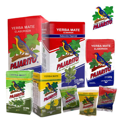 YERBA MATE PAJARITO Traditional, Herbal- Mint, Burrito, PARAGUAY TEA ...