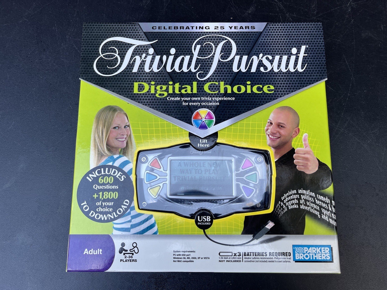 New in box Trivial Pursuit ADULT Digital Choice Game 25th Celebration ...