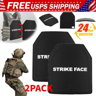 2pcs 10x12" Tactical Body Armor Plates Bullet Proof Light Weight Level ...