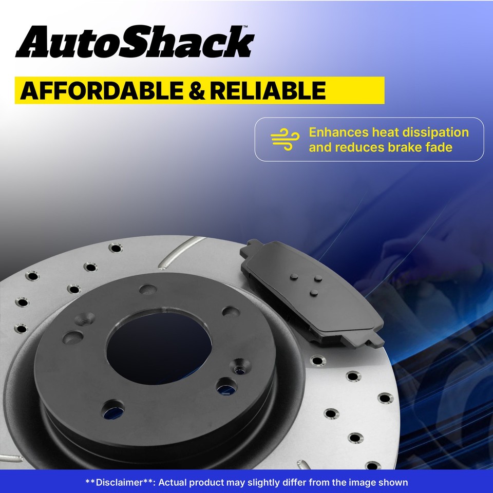Front & Rear Drilled Disc Rotors Ceramic Brake Pads for Subaru Outback ...