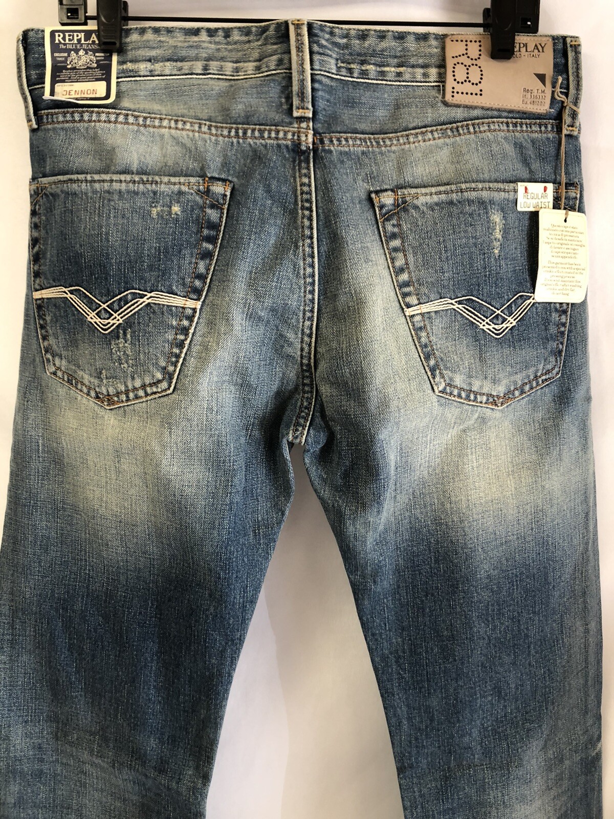 Jeans Woman Replay Style Jennon 100% Cotton Size W31L34 Blue Color New ...