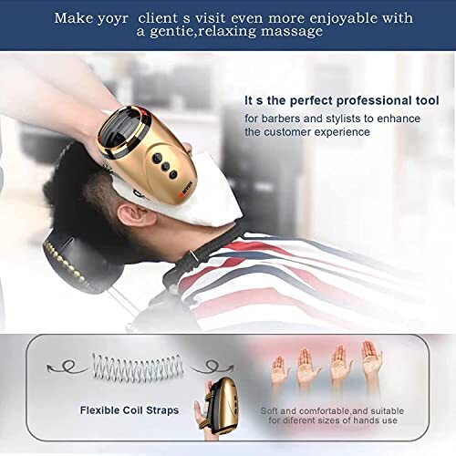 Barber Massager/Cordless Handheld Massager,USB Charge Neck/Legs/Hand ...