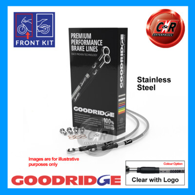 fits CB450DXK 89-92 Goodridge Stainless Cl Print Frnt Brake Hoses ...