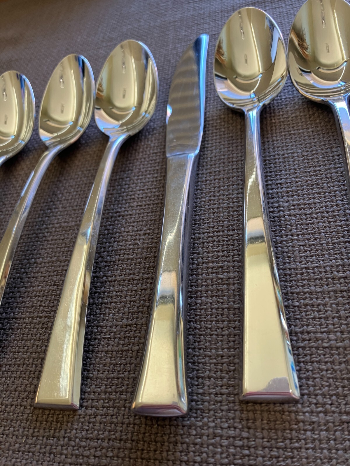 11 Pc Yamazaki EPOCH Patrick Meyer Stainless Flatware Knife & 10 Soup Spoons | eBay