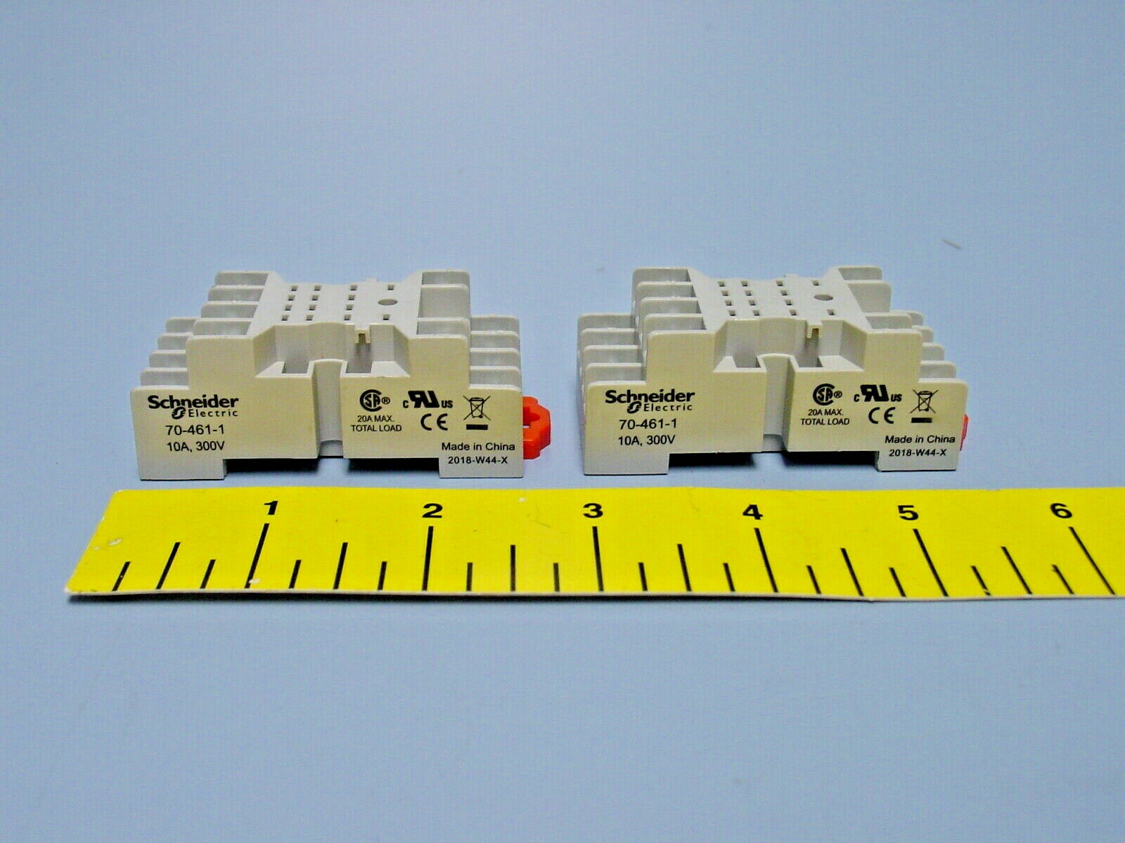 Lot of 2 Schneider Electric 70-461-1 Relay Socket, 14 Pin, DIN Mount | eBay