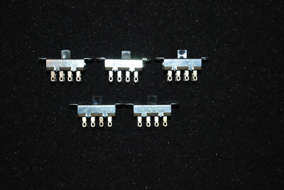 Stackpole DP3T Slide Switch 0.5 A 125 VDC 1 A 125 VAC Solder Tabs 5 ...