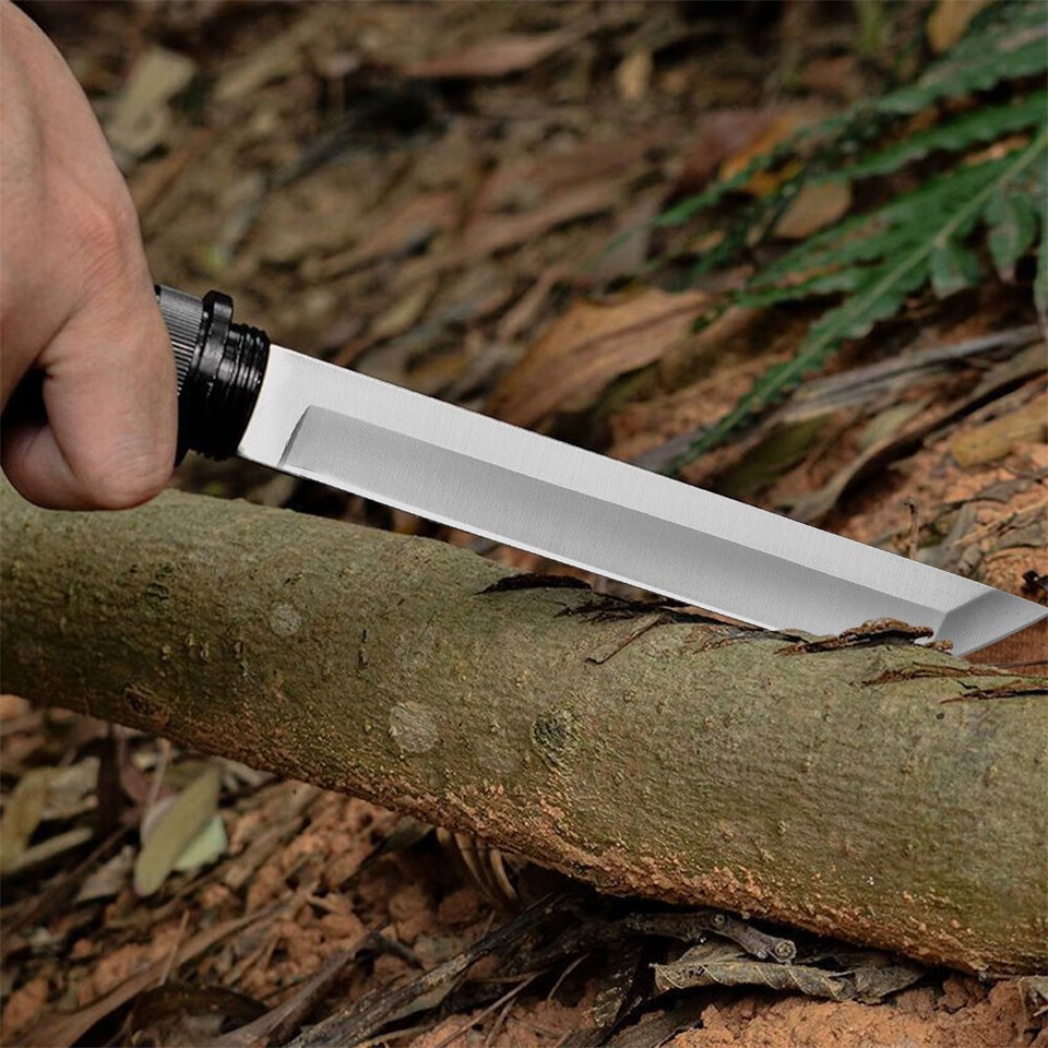 Outdoor Survival Combat Knife Tactical Knife Pipe Stick Knife w/ Fire ...