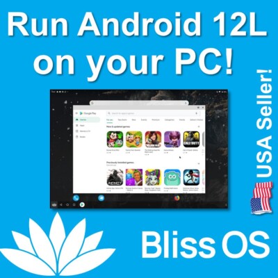 ANDROID 11 & 12L for PC- Bliss OS 14 & 15 Bootable Live/Install OS Free ...