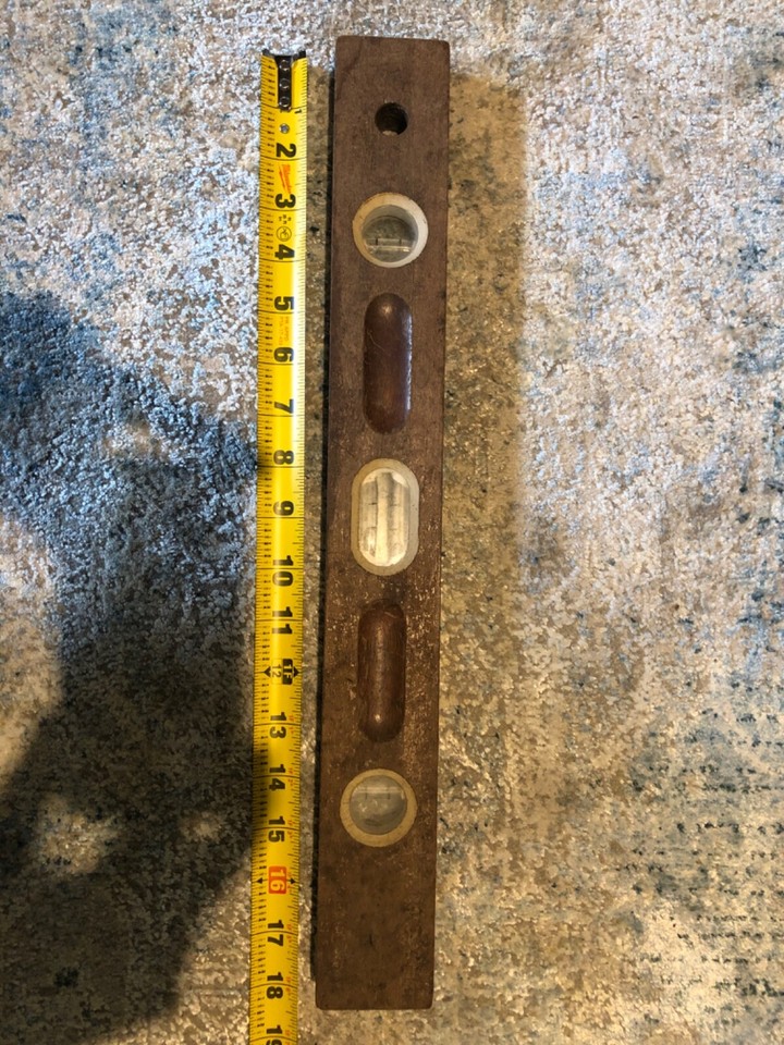 Vintage Wood Level Nice 18 Inch - Lightweight Wooden Level with Vials ...