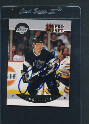 1990/91 Pro Set #116 Todd Elik Kings Signed Auto *D5246 | eBay