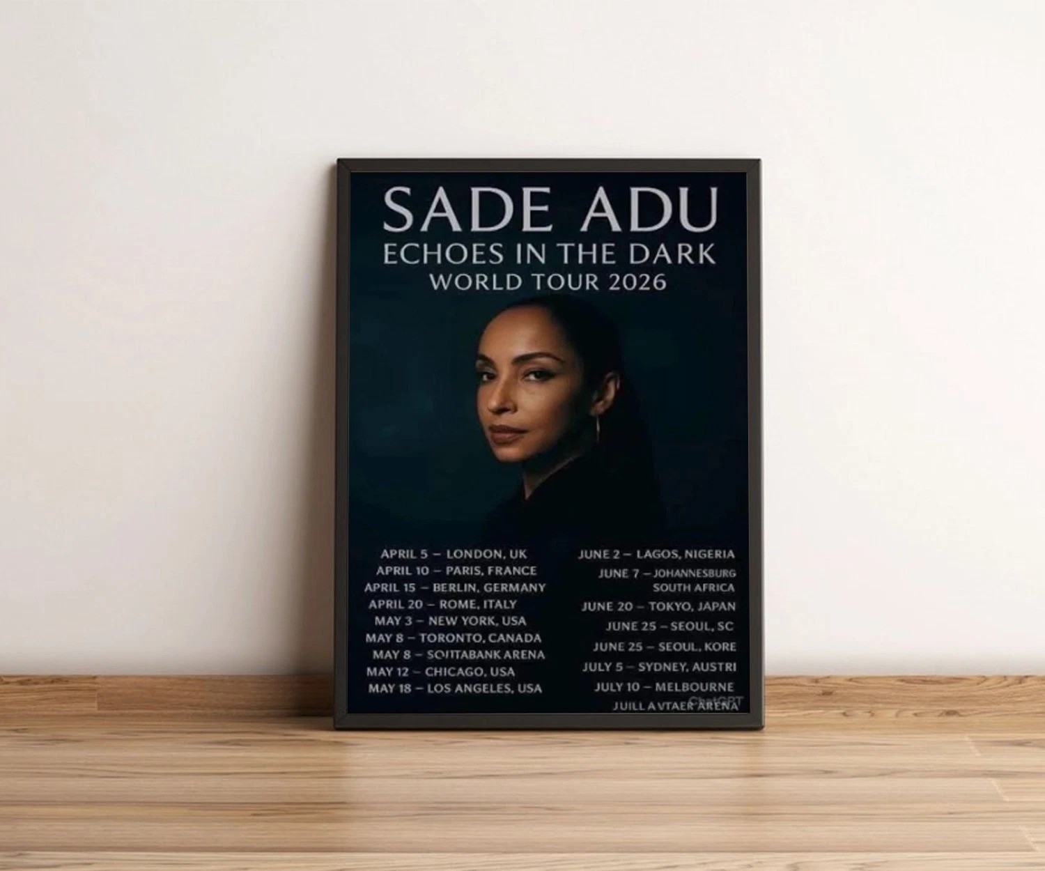 SADE Tour 2026 Poster | eBay