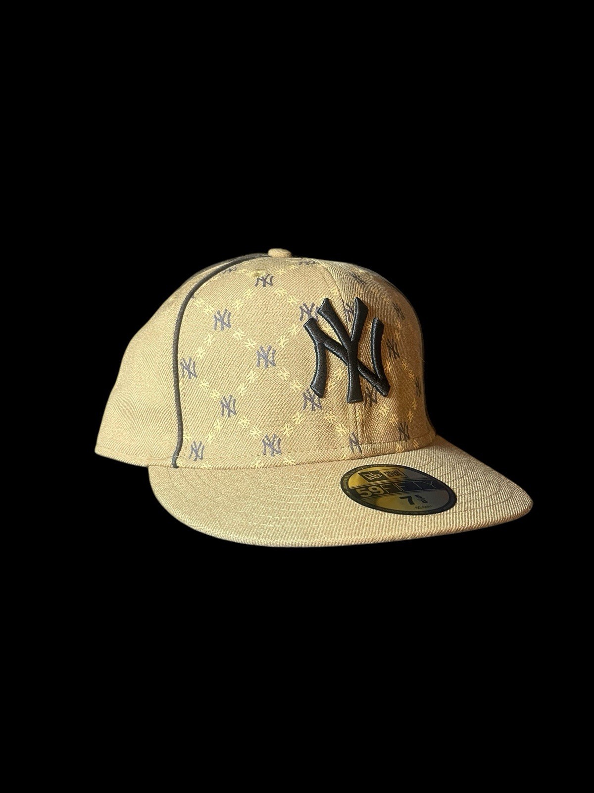 Rare New Era 59fifty NY Yankees Solid Print Camel Col… - Gem