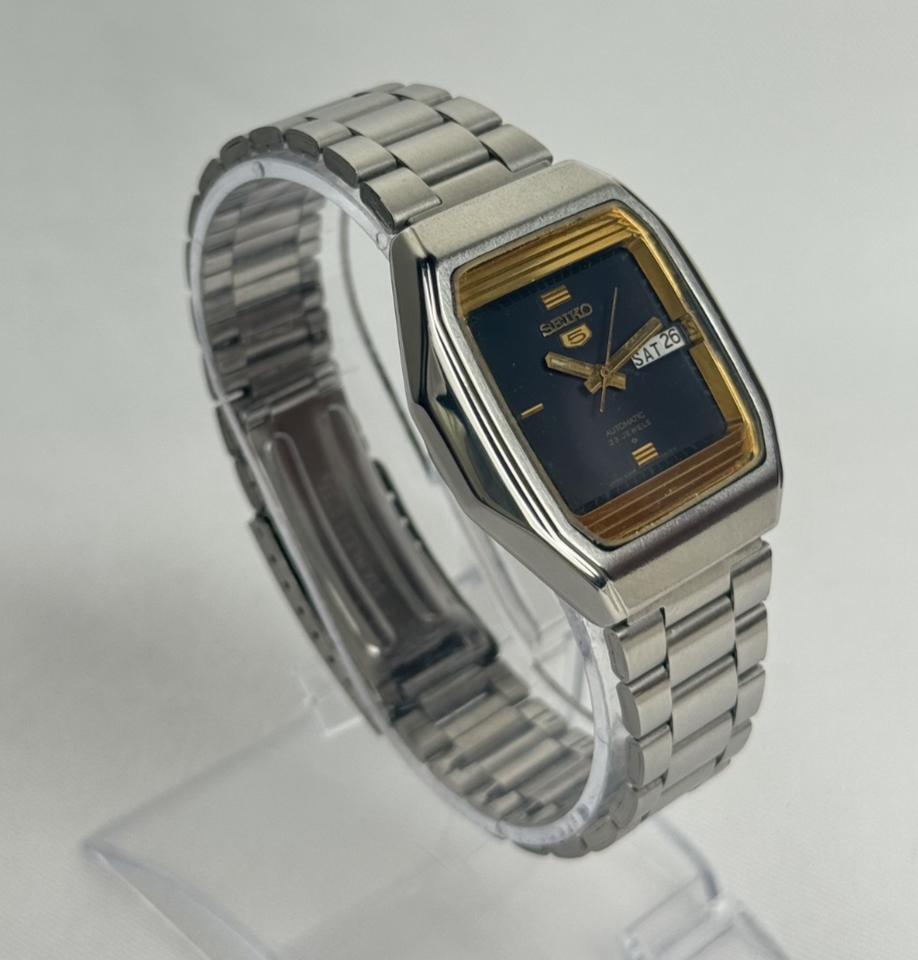 TV Shape Seiko 5 Vintage Automatic 23J Analog Day/Date Men's Wrist ...