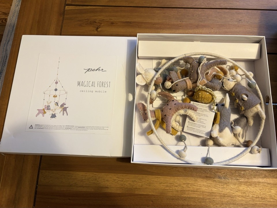 Pehr Magical Forest Felt Wool Baby Mobile Woodland Animals Nursery NEW ...