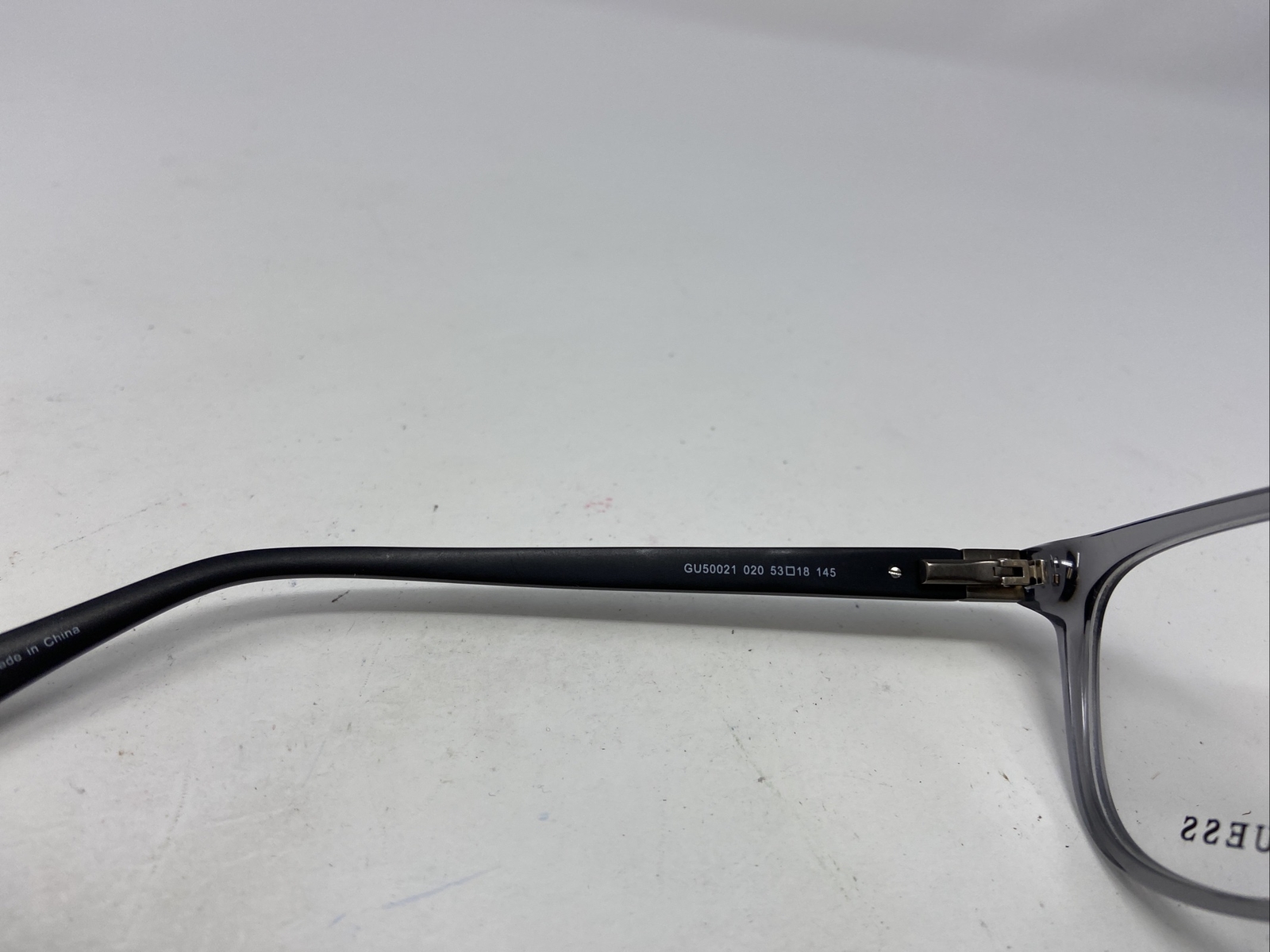 Guess GU 50021 020 53-16-145 Gray/Black Plastic Full Rim Eyeglasses ...