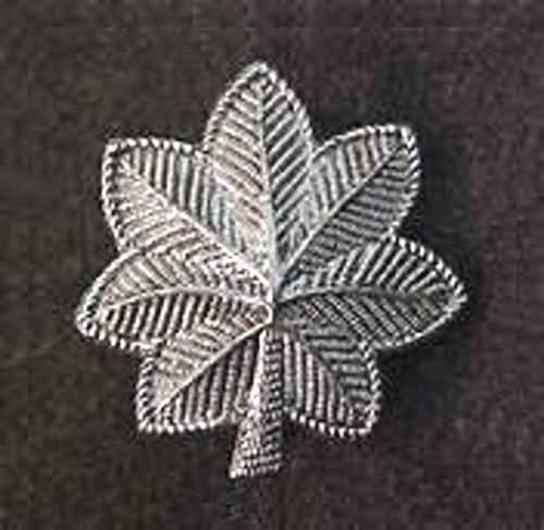 LT Col CDR Oak Leaf Pin Set Rank Insignia Police Military Nickel Plate ...
