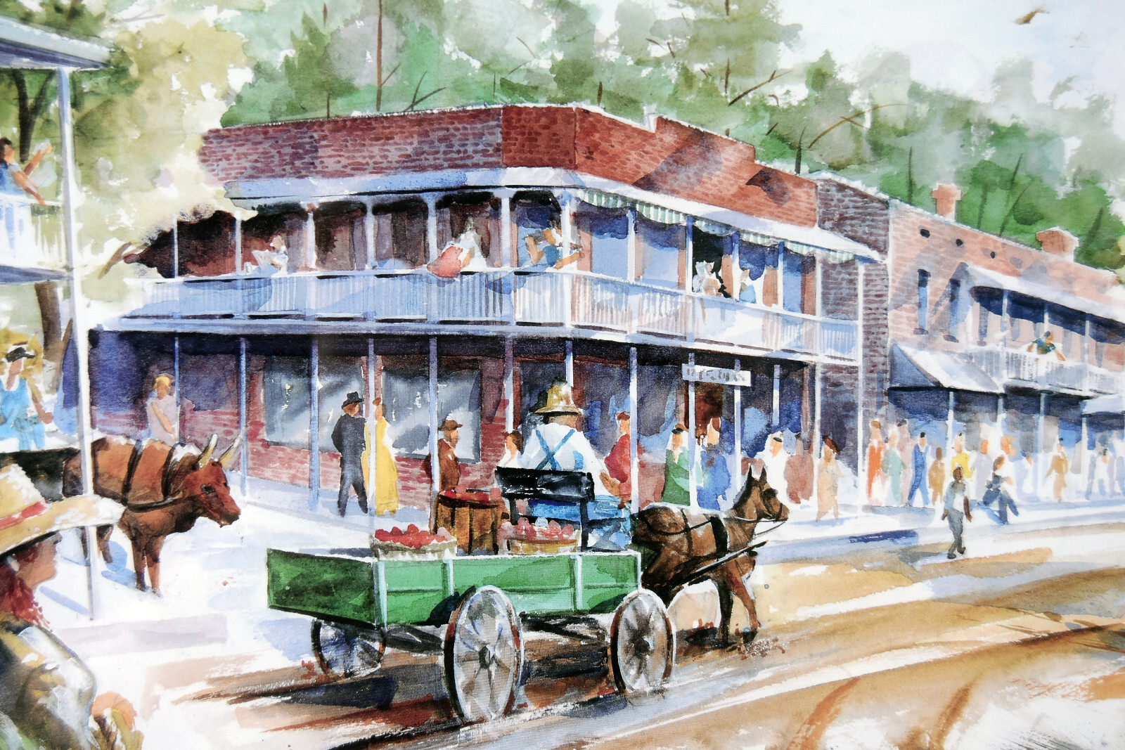 18" Artist Proof Americana Print Richard Low Evans Blue Ridge GA Main ...