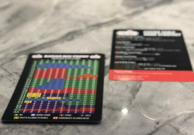 Large Never Split 10's Blackjack + Casino Table Game Strategy Plastic ...