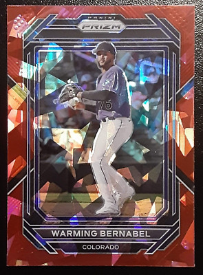 2023 Panini Prizm Baseball Red Ice Prizm #151 - Warming Bernabel | eBay