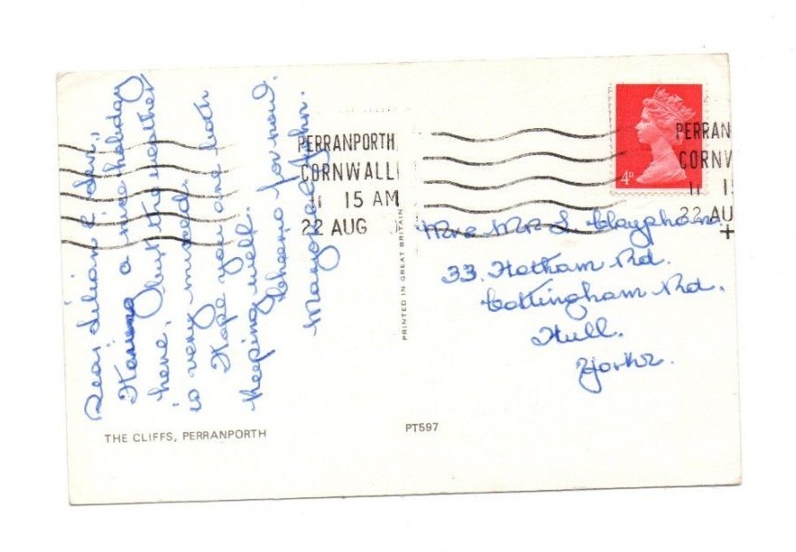 Cornwall - Perranporth, The Cliffs - Postcard Franked 1970 | eBay UK
