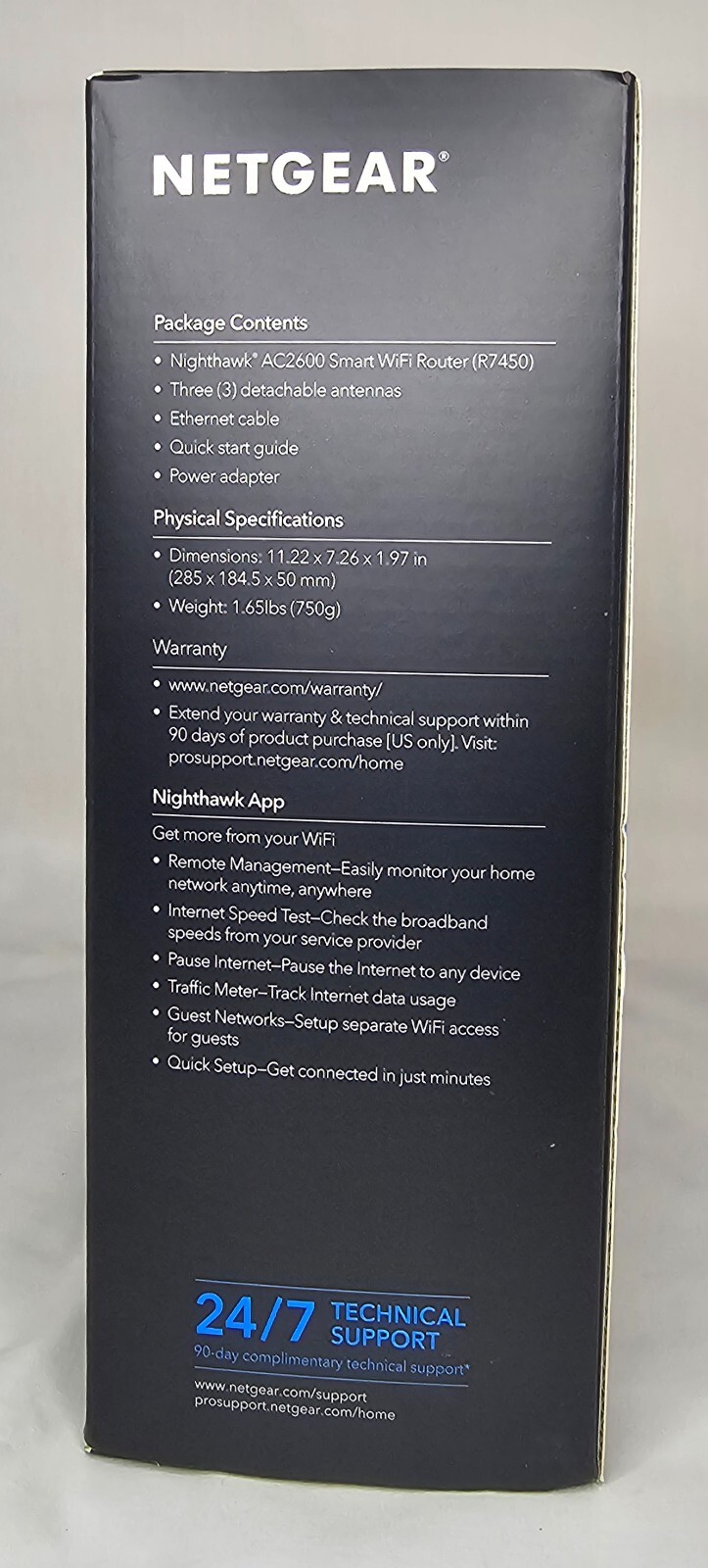 Netgear Nighthawk AC2600 Smart Wifi Router R7450 - No Quick Guide ...