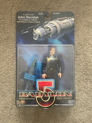 Babylon 5 Figure Captain JOHN SHERIDAN w/ Space Station, in box | eBay