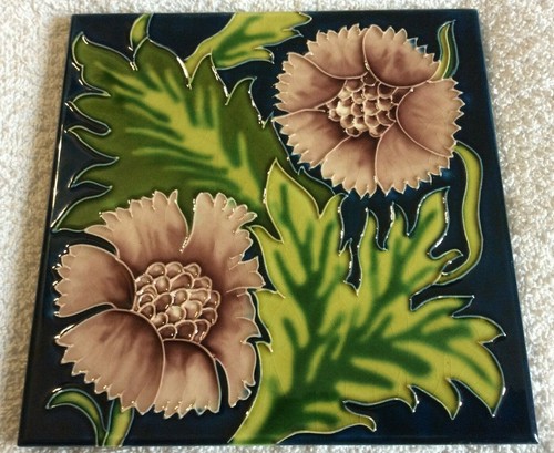 Decorative Handpainted Artwork on Hanging Tile - Flower Pattern | eBay UK