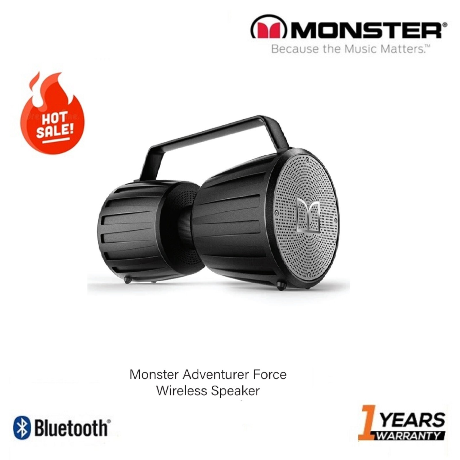 Monster Adventurer Force Portable Bluetooth Speaker - Black (MS21901 ...