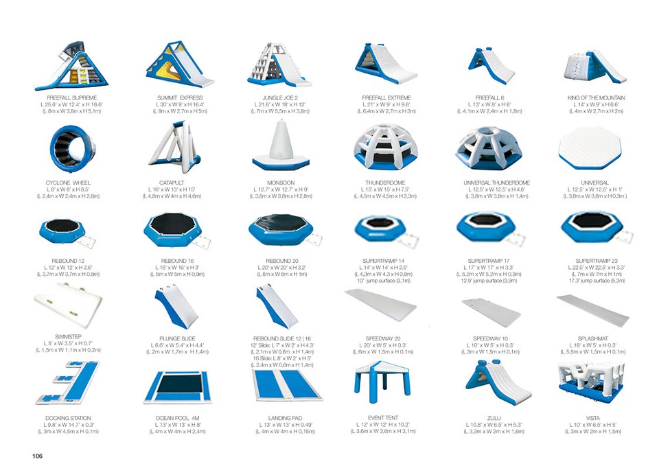 Inflatable Floating Water Trampoline Park Triangle Water Slide For ...