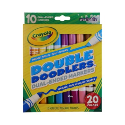 10 ct. Washable Double Doodlers Crayola Draw Color Craft Art School ...