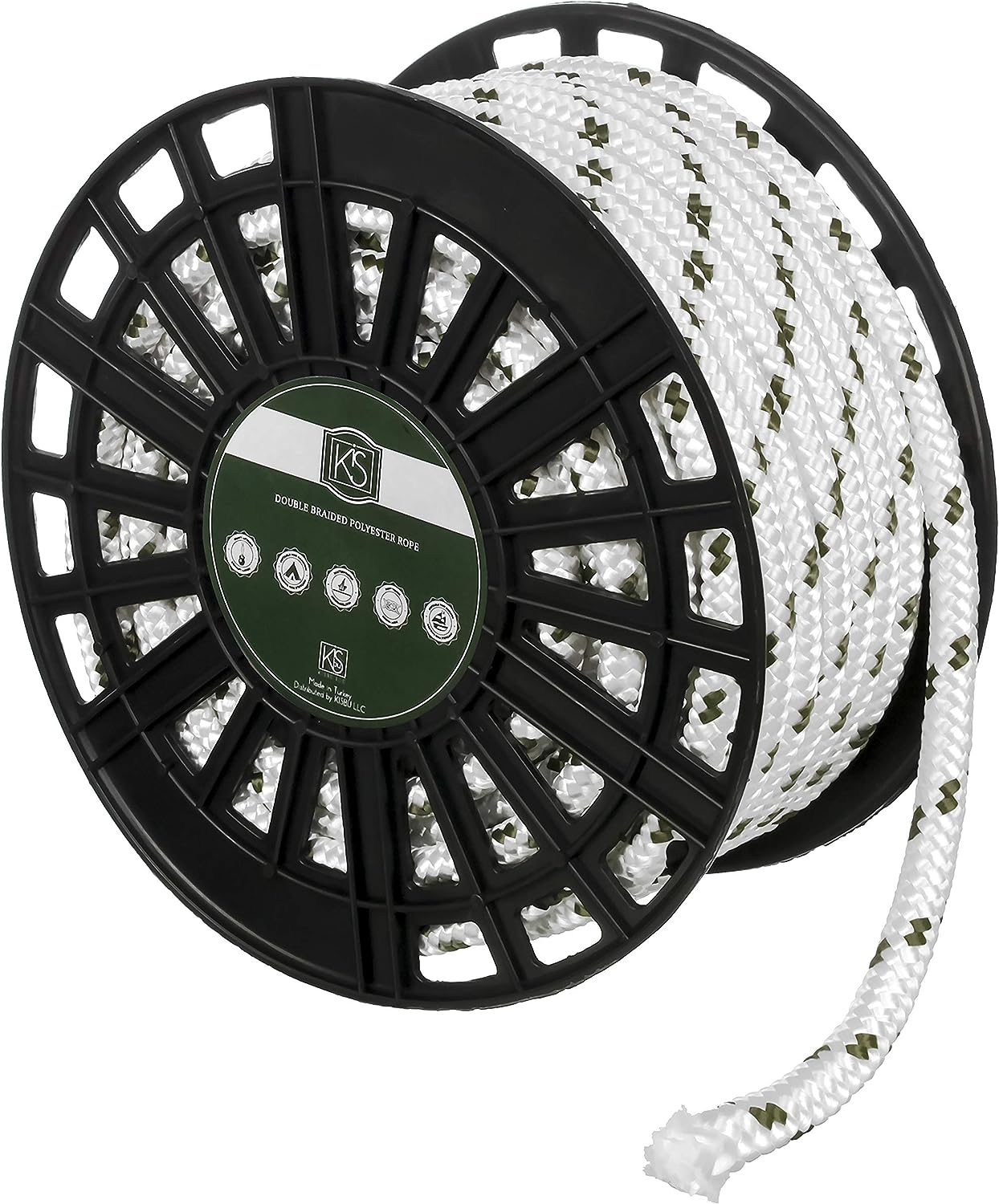 KIS Premium Quality Double Braided Nylon Polyester Rope 6 MM (1/4" 100 ...