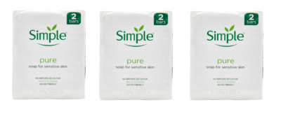 Simple - 6x Pure Soap Bars 100g For Sensitive Skin Face & Body | eBay ...