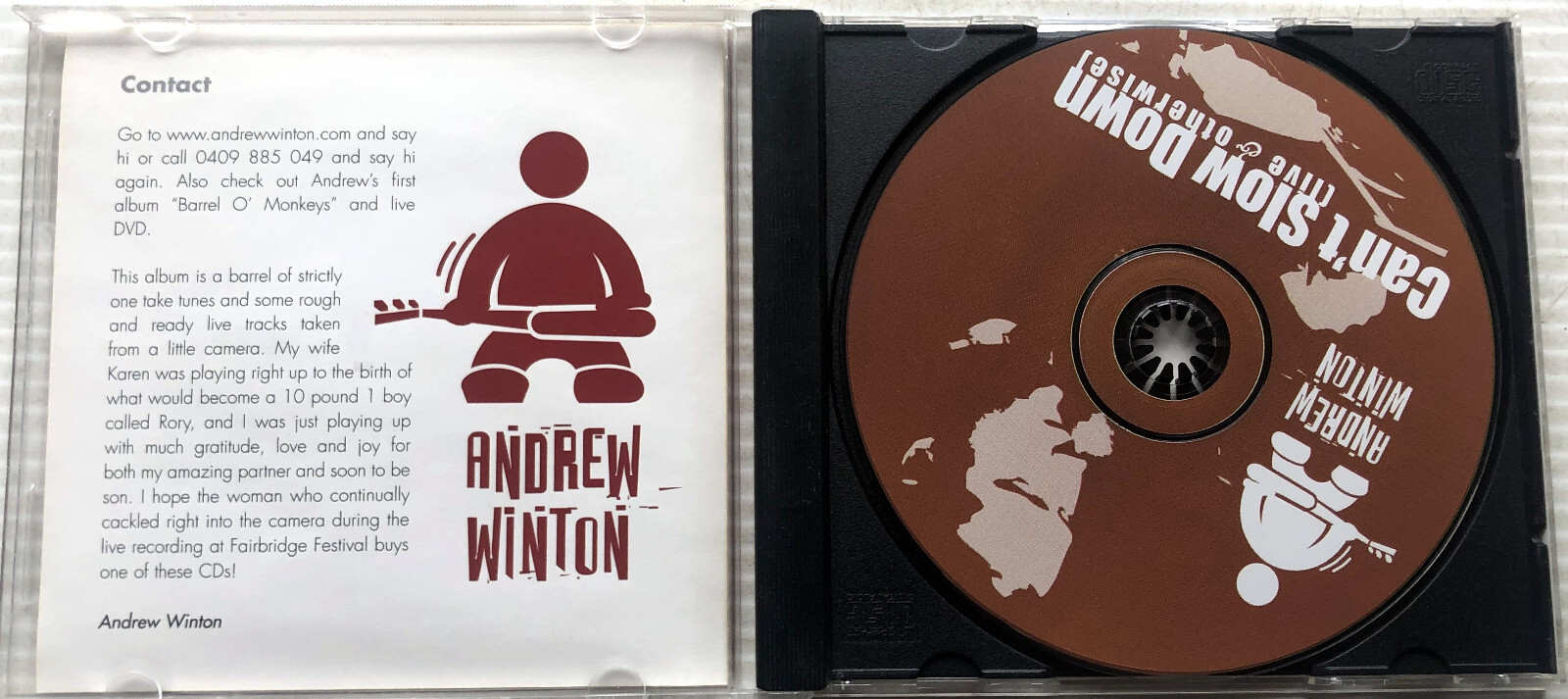 Andrew Winton Can't Slow Down (Autographed CD, 2004) 7 Track Album | eBay