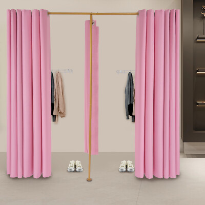 Mobile Fitting Room Portable Dressing Room Frame With Curtain & Hook ...