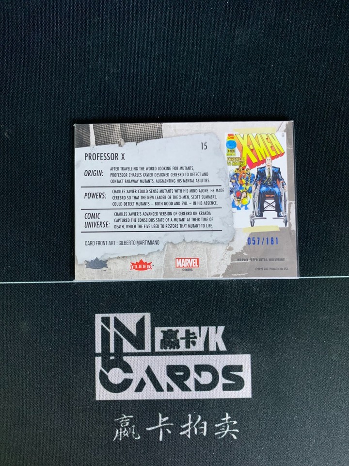 2023 UD Fleer Ultra Marvel Wolverine Base Blue Foil 057/181 #15 ...