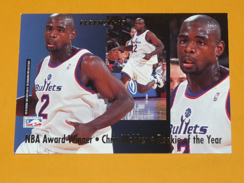 CHRIS WEBBER WASHINGTON BULLETS USA 1995 NBA BASKETBALL FLEER CARD 94 ...