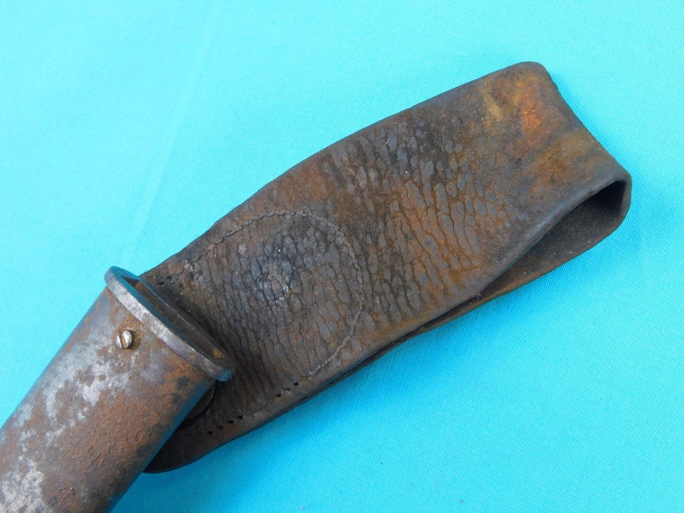 US WW1 Remington or Winchester Bayonet Knife Metal Scabbard Sheath Frog ...